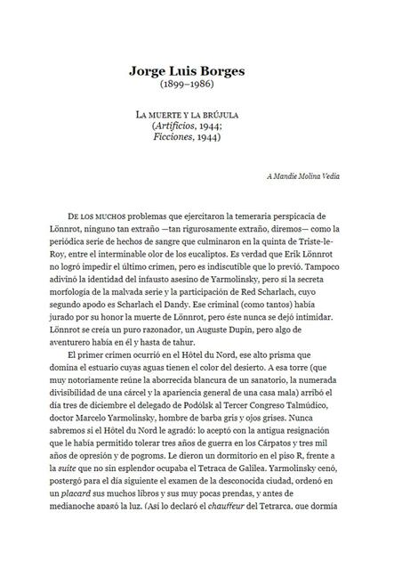 La Muerte y la Brújula - Jorge Luis Borges | Alianza literaria | uDocz
