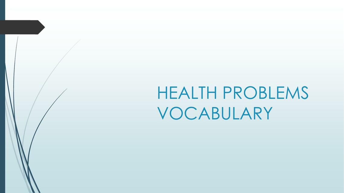 Health Problems Vocabulary | Laizi Karolini Costa | uDocz