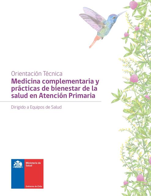 Medicina Complementaria y Prácticas de Bienestar de la Salud en ...
