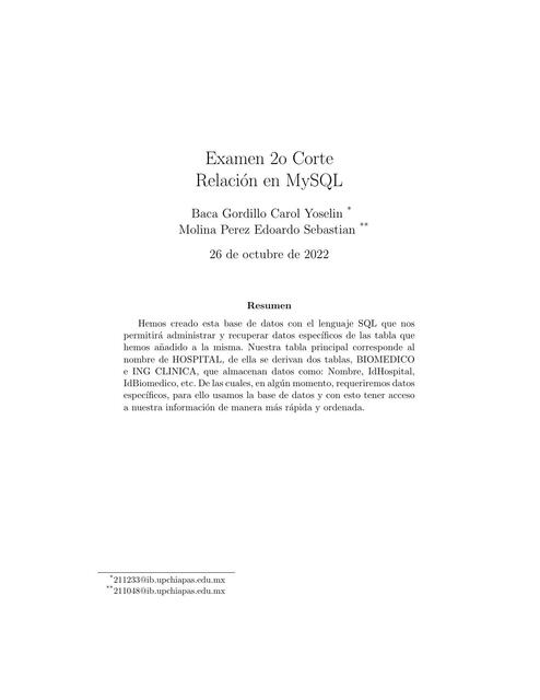 Creación de una base de datos | Sebastián Molina | uDocz