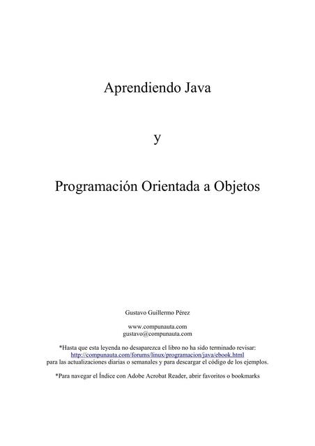 Aprendiendo Java Y Programación Orientada A Objetos Gricel Dejon Udocz
