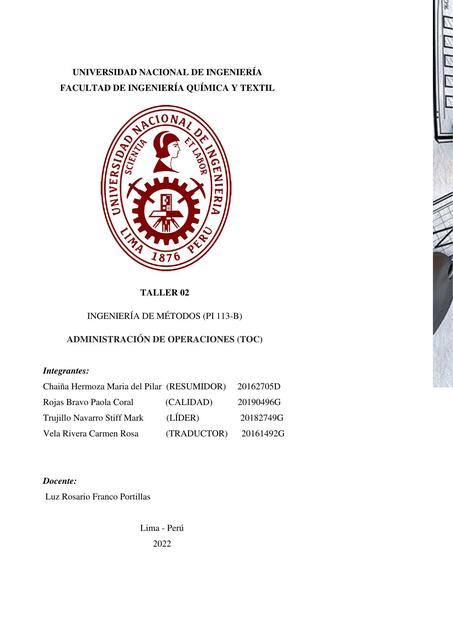 Taller 02 Grupo 06 | Study Ingenieros | uDocz