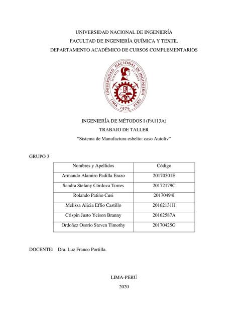 Taller 3 Grupo 3 | Study Ingenieros | uDocz
