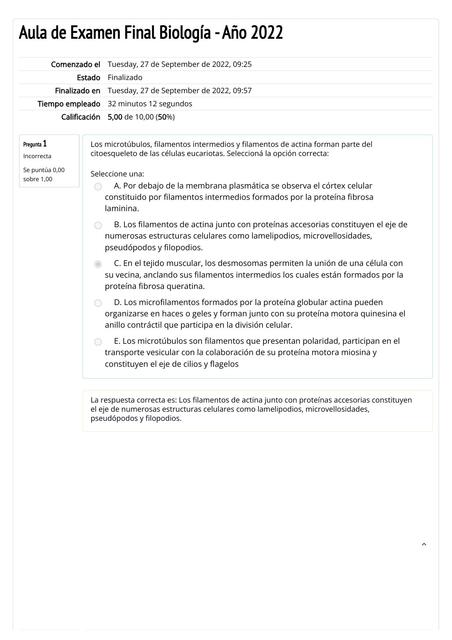 Examen de Biología | Evelyn Escobar | uDocz