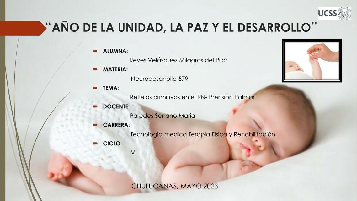 Reflejos Primitivos en el RN-Presión Palmar | Milagros Del Pilar Reyes ...