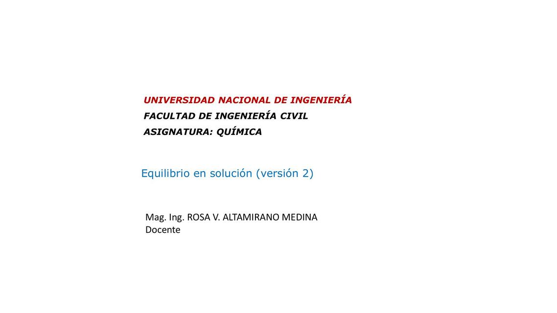 Semana 9 Equilibrio Iónico v 2 1 | Unidocs | uDocz