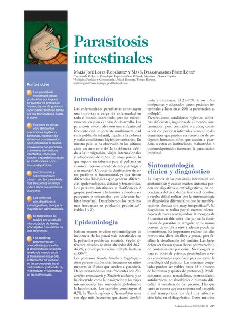 Parasitosis intestinales | Luis A. | uDocz