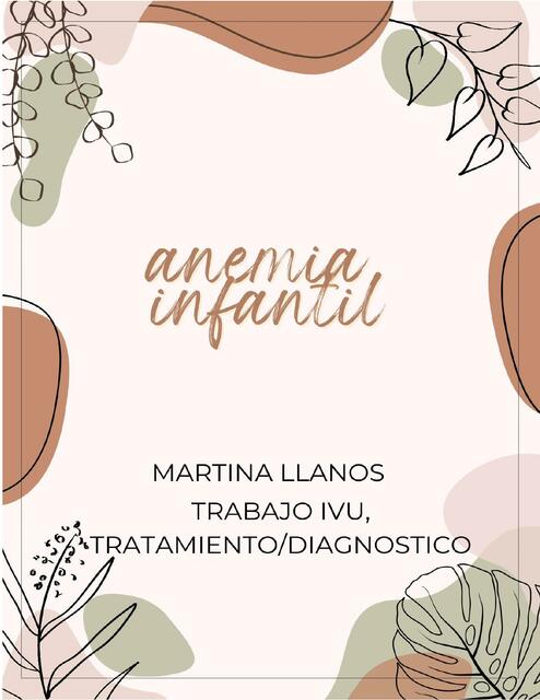 Flashcards de Anemia Infantil | Por Martina Llanos | uDocz