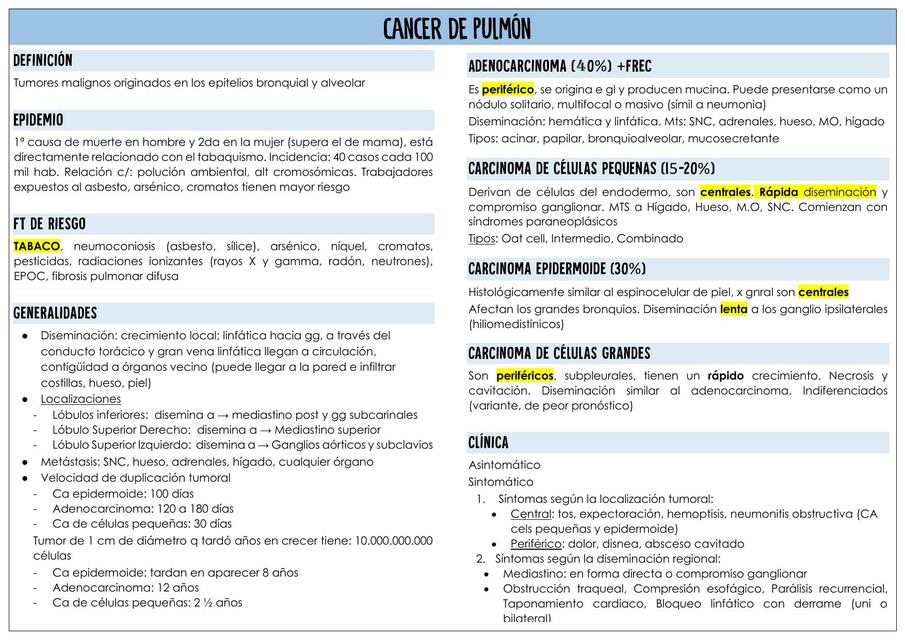 Cancer de pulmón | Karine Bacellar | uDocz