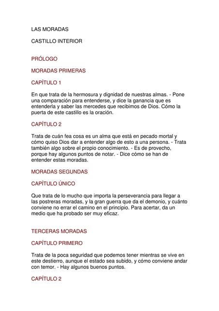 Las moradas libro - Santa Teresa de Jesús | Alianza literaria | uDocz