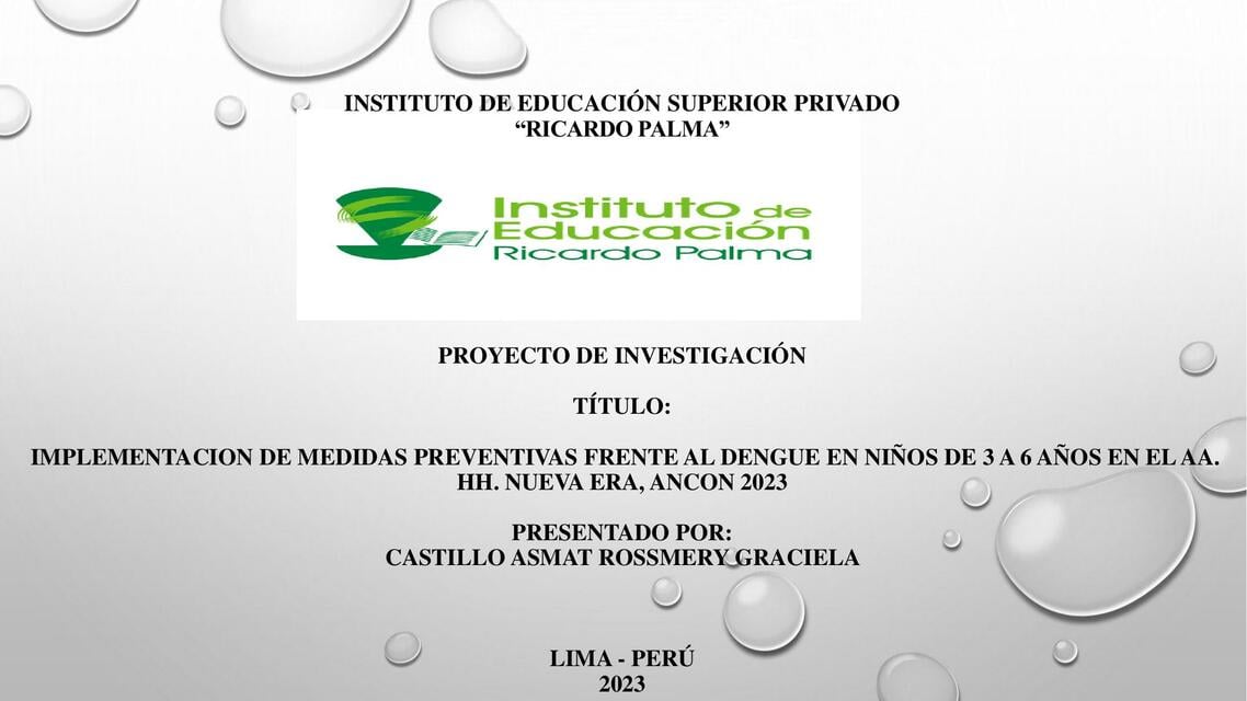 Presentación del proyecto | Rossmery Graciela Castillo Asmat | uDocz