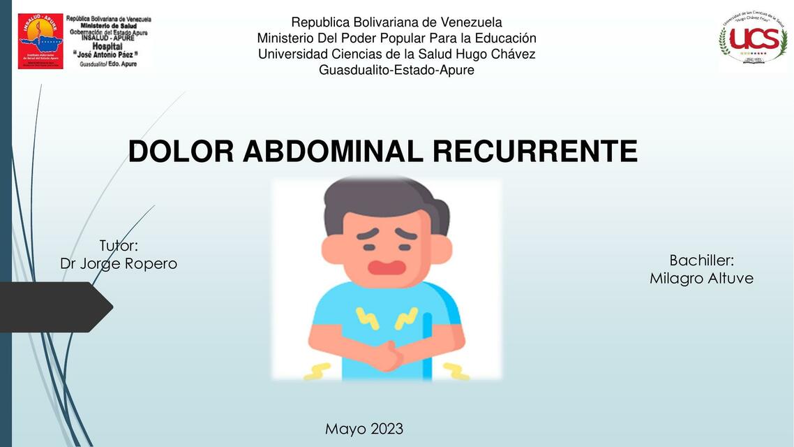 Dolor abdominal recurrente | Ana Velilla | uDocz