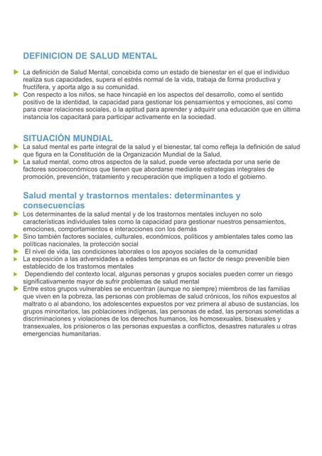 Definición de salud mental | Gabriela | uDocz
