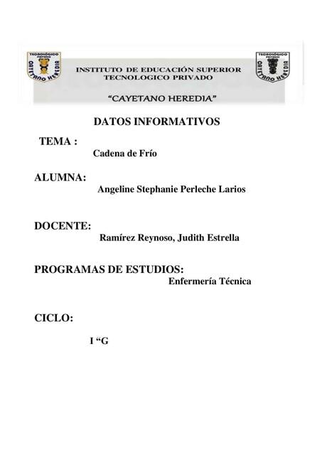 Cadena de Frío | Angeline Stephanie Perleche Larios | uDocz