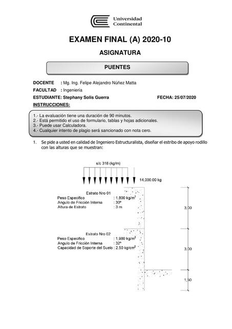 Examen Final Puentes | Zander Meza Choque | uDocz