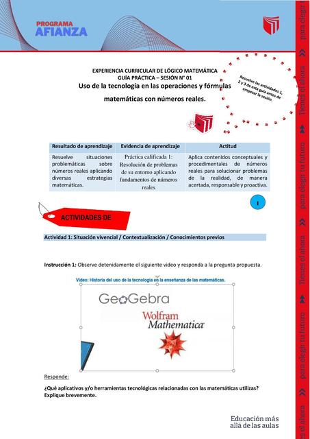 Uso de la Tecnología en las Operaciones y Fórmulas Matemáticas con ...