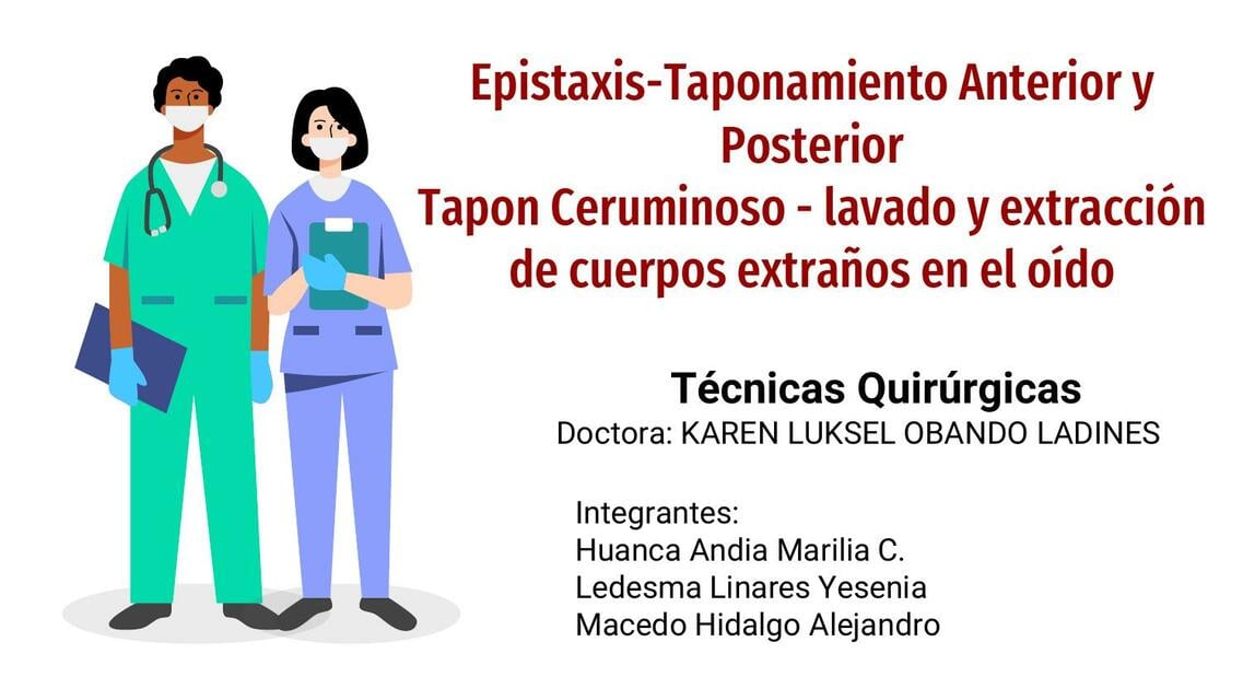 Epistaxis-Taponamiento Anterior y Posterior | YESENIA ELISABET LEDESMA ...