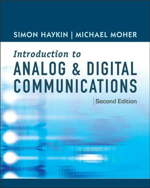 Introduction to Analog and Digital Communications | Elias Calei | uDocz