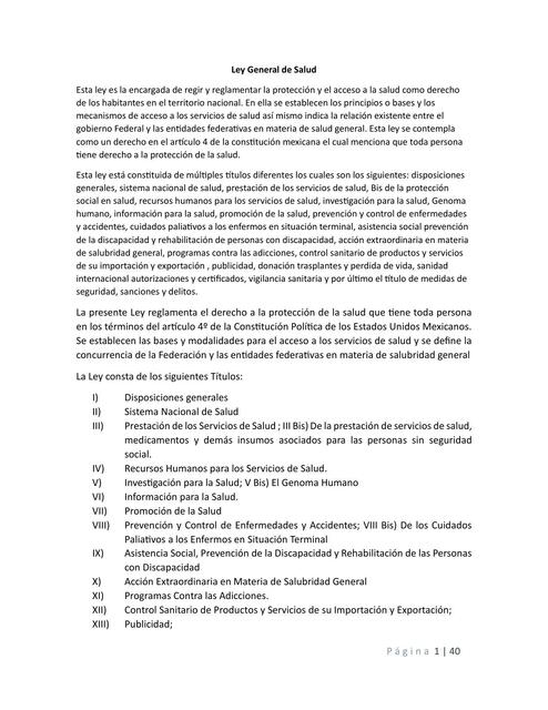 Ley General De Salud Hugo Udocz 1220
