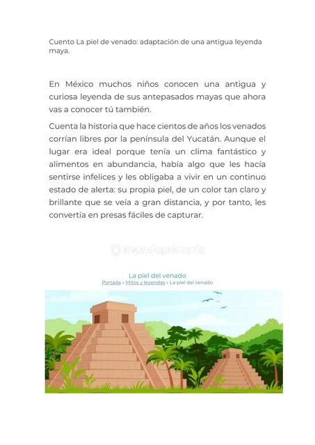 Cuento mito de la piel del venado | Ana Karen | uDocz