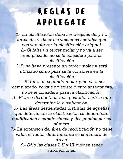 Reglas Applegate | Itzi Ramirez | uDocz