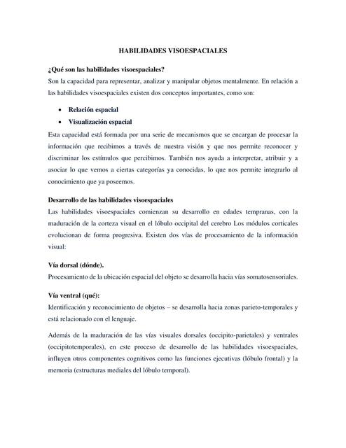 Habilidades Visoespaciales | Bryan Chacon | uDocz