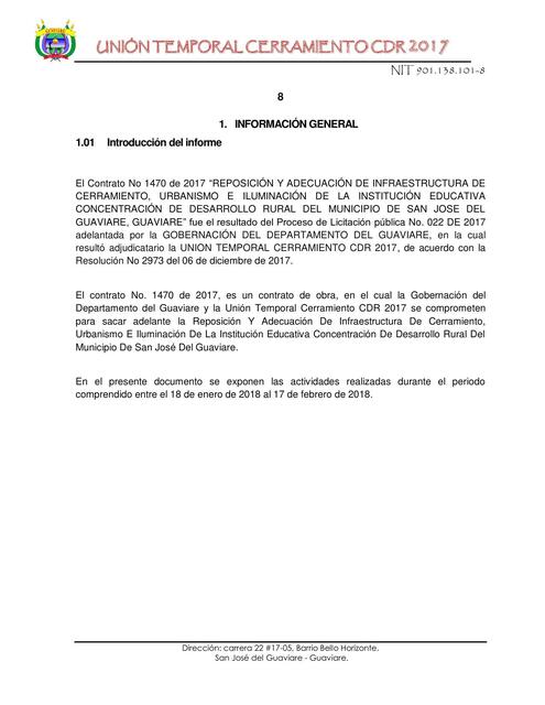 Informe de Obra | Fabian | uDocz