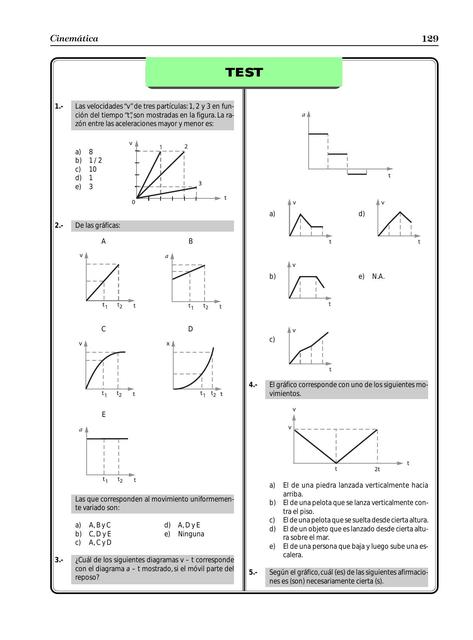 Cinemática gráfica - MRU MRUV | Jazmine Nikkinen | uDocz
