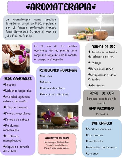 Aromaterapia | NADIA ANGELA GALLARDO CRUZ | uDocz