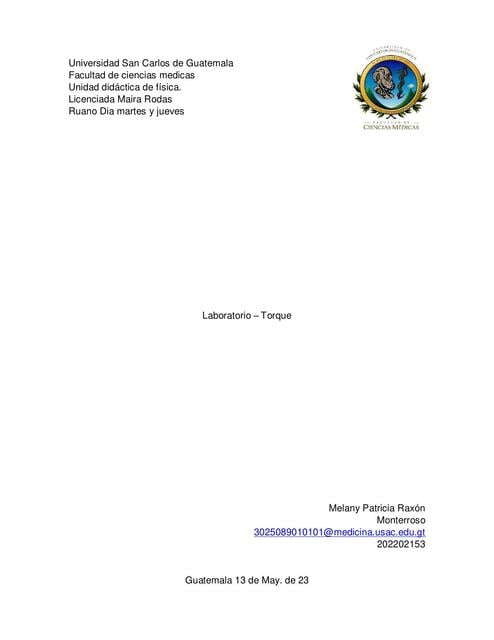Laboratorio Torque | Melany Monterroso | uDocz