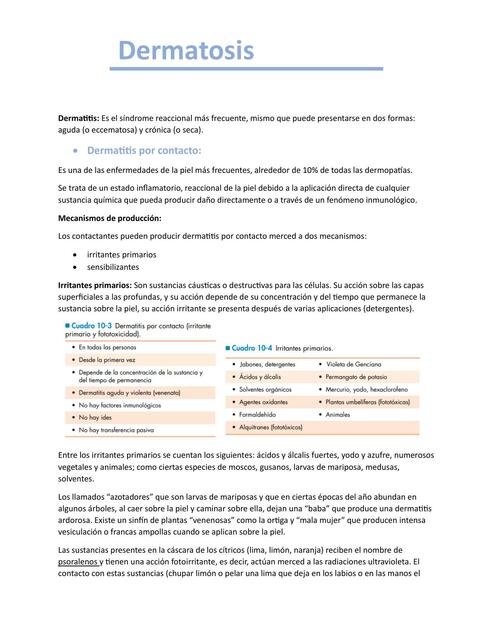 Dermatosis