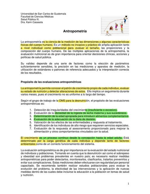 Flashcards de Antropometria | Por Yerlin Hidalgo | uDocz