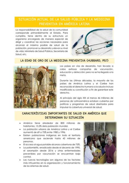 Capítulo 8 Situación actual de la salud pública y la medicina preventiva en América Latina ...