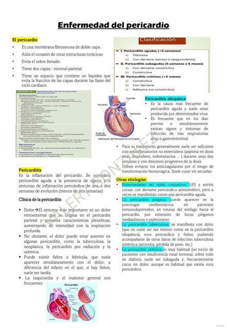 Enfermedades del pericardio | Valery Gonzalez | uDocz