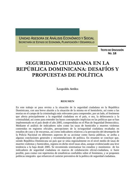 Flashcards de Seguridad ciudadana en la Rep. Dom | Por Rut Laybelis ...