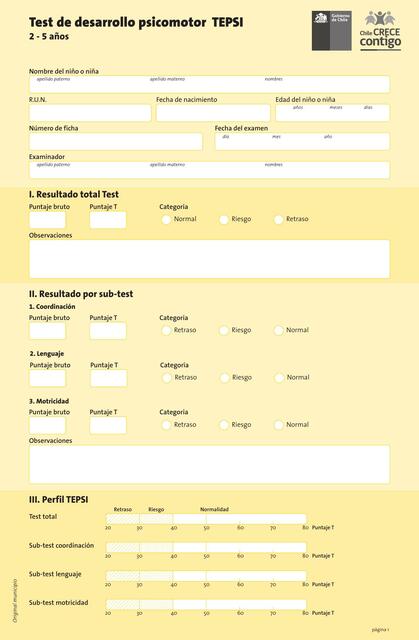 Formulario TEPSI | Stephania | uDocz