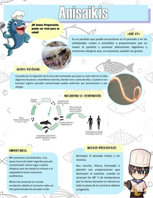 Anisakis- Parasitología | Daniela Gonzalez | uDocz