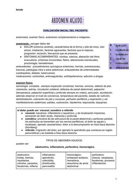 Abdomen agudo | bernardita echegaray | uDocz Abdomen agudo | bernardita echegaray | uDocz