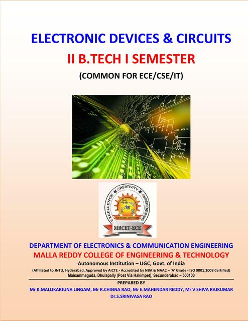 Electronic Devices and Circuits II B | Elias Calei | uDocz