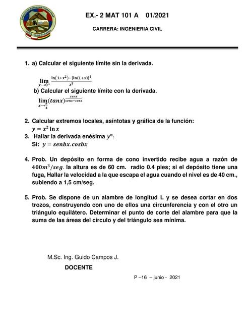 EX 2 MAT 101 A SEM 01 | Hashley Mildreth | uDocz