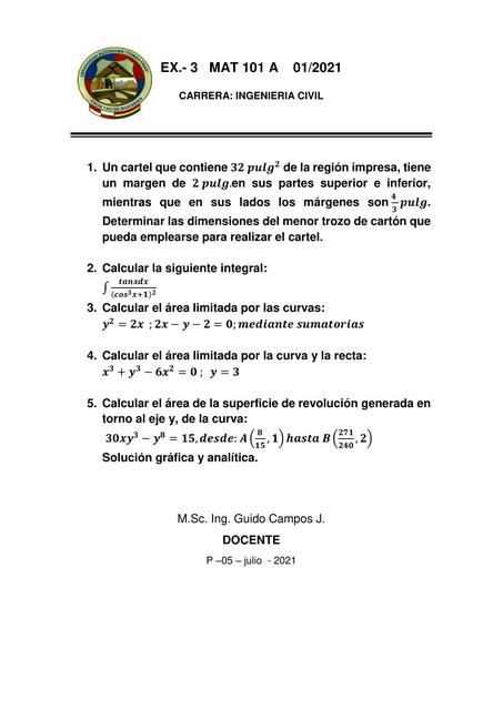 EX 3 MAT 101 A SEM 01 | Hashley Mildreth | uDocz