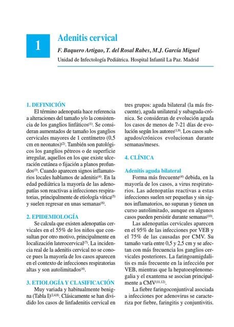 Adenitis cervical | Elias Calei | uDocz