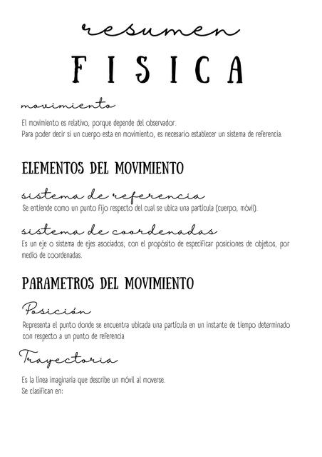 resumen fisica | Trinidad Neilson | uDocz