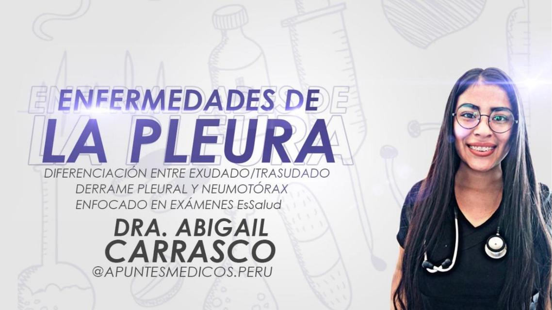 Enfermedades de la pleura | Derrame pleural, neumotórax | exudado ...