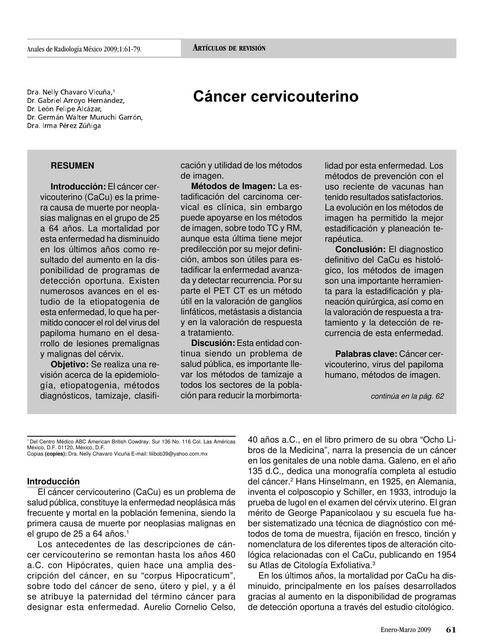 Cancer cervico uterino | Jaime Garcia | uDocz