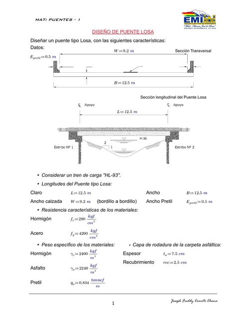 Flashcards de Diseño estructural de Puente Losa | Por Joseph Freddy ...