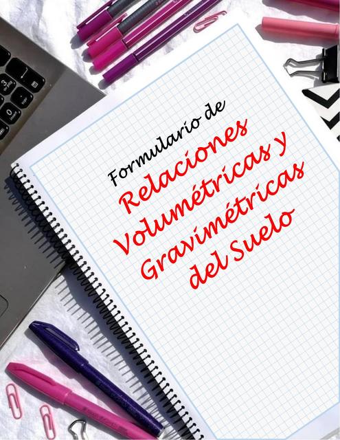 Formulario de Relaciones Volumetricas y Gavimetricas del Suelo ...