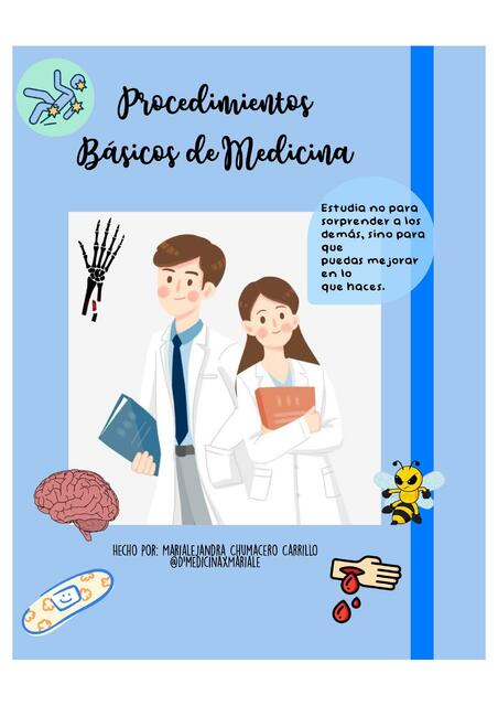 Procedimientos básicos de medicina | Marialejandra Chumacero Carrillo ...