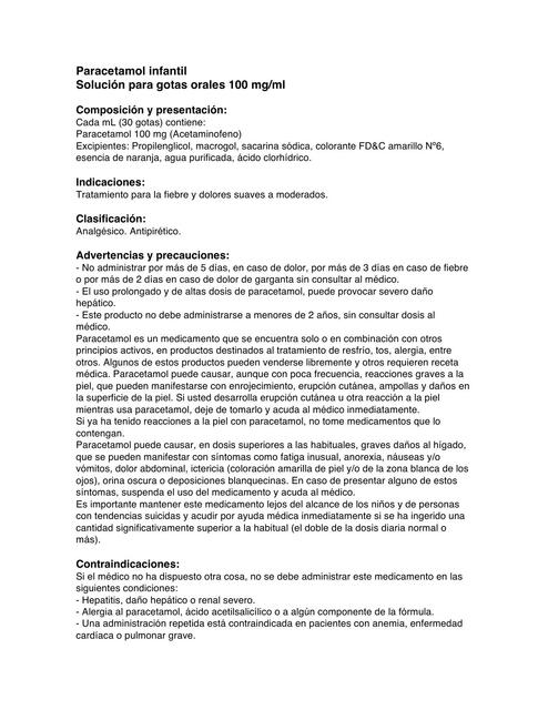 Paracetamol infantil | Rosa | uDocz