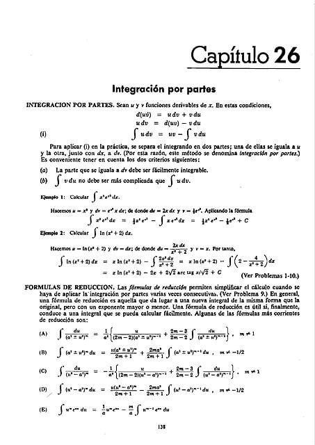 Problemas Resueltos para la Integración por Partes Métodos de ...